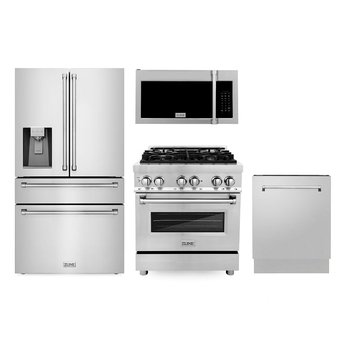 ZLINE 30" 4-Piece Kitchen Appliance Package (4KPRW-RAOTRH30-DWV ...