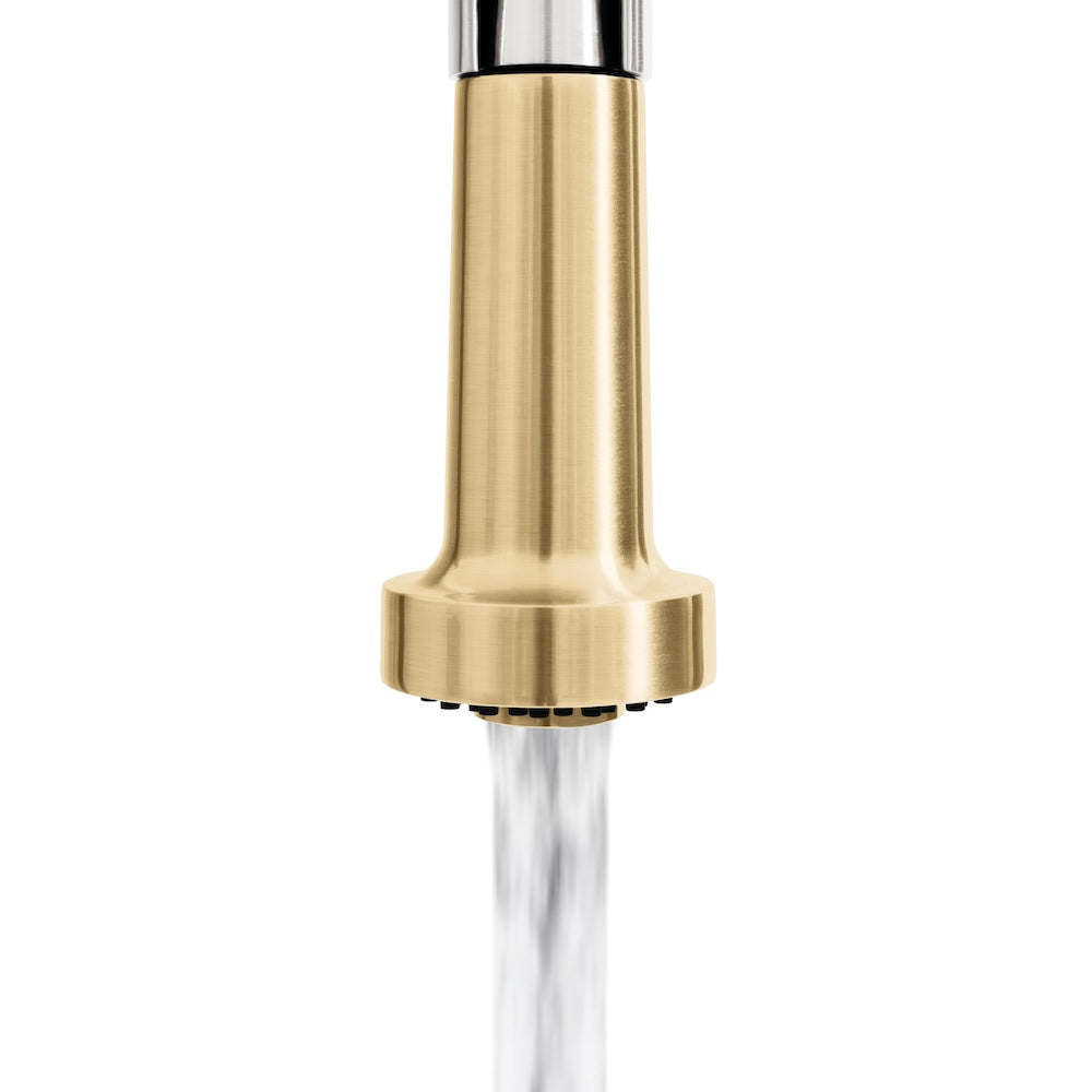 Autograph Edition Apollo Kitchen Faucet in Brushed Nickel/Champagne ...
