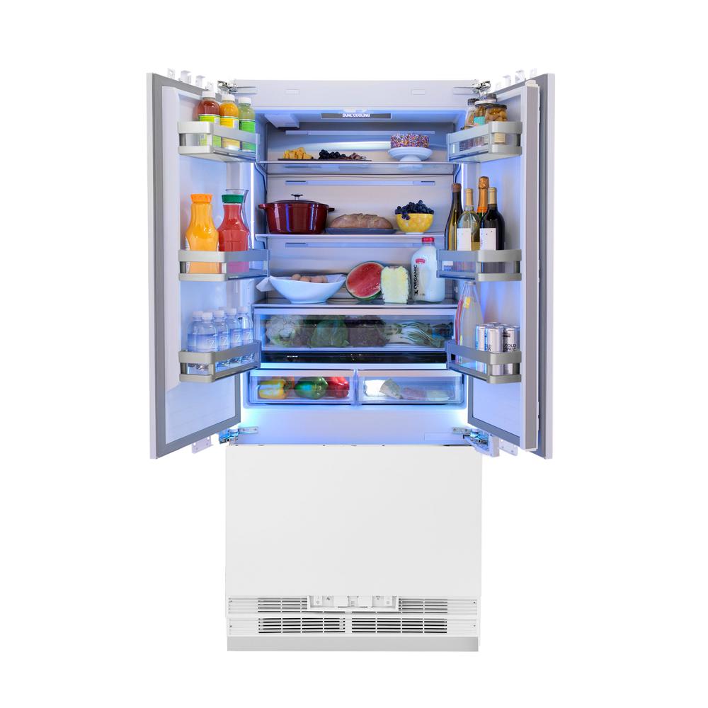 Autograph Edition 36" Panel Ready Refrigerator with Matte Black Handles ...