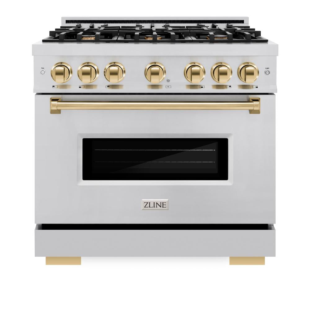 Autograph Edition 36" Classic Dual Fuel Range with Gold Accents (CDRZ ...