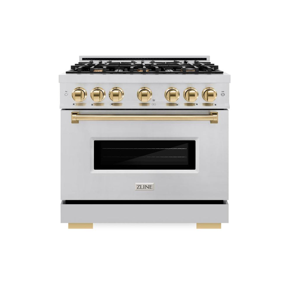 Autograph Edition 36" Classic Gas Range with Gold Accents (CGRZ-36-G ...