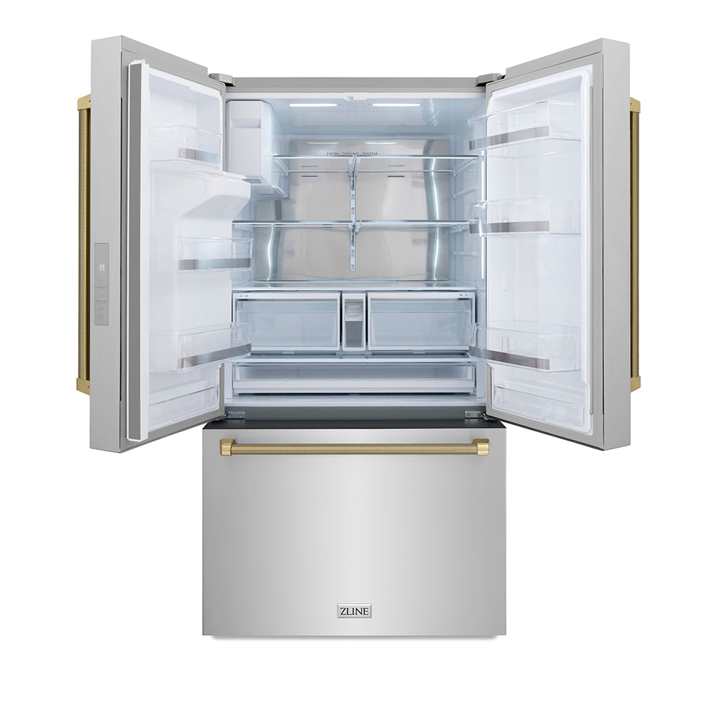 Autograph Edition 36" French Door Refrigerator with Bronze Helix ...