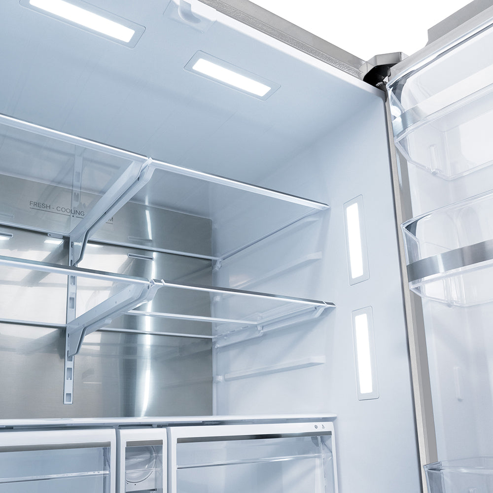 Autograph Edition 36" French Door Refrigerator with Nickel Helix ...