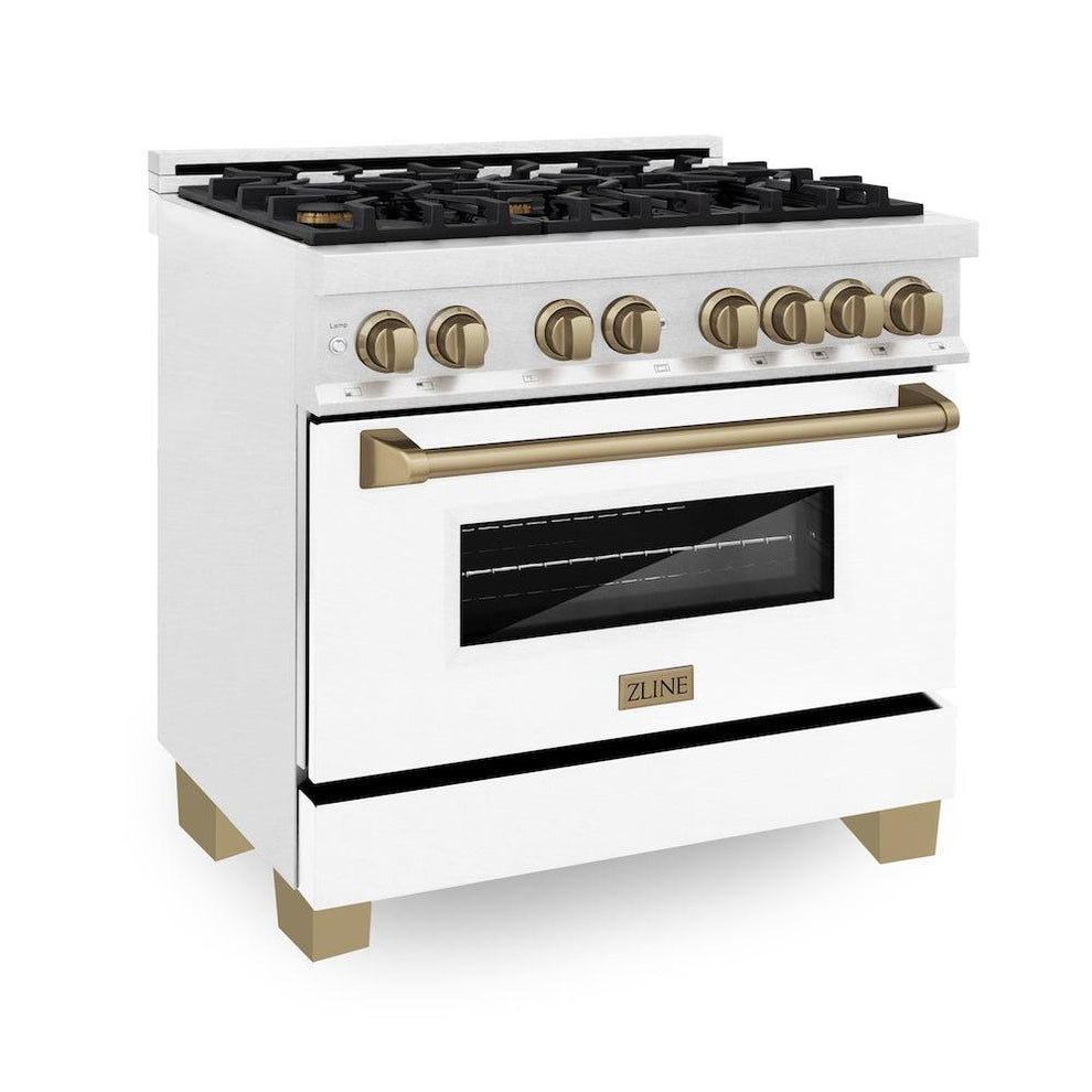 Autograph Edition 36" Legacy Dual Fuel Range in Satin Stainless/White ...