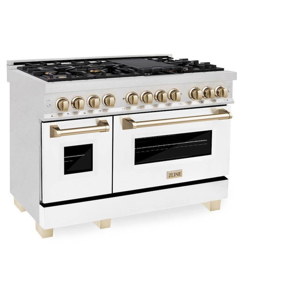 Autograph Edition 48" Legacy Dual Fuel Range in Satin Stainless/White ...