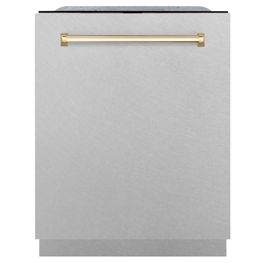 Autograph Edition 24" Dishwasher in Satin Stainless/Gold Handle (DWMTZ ...