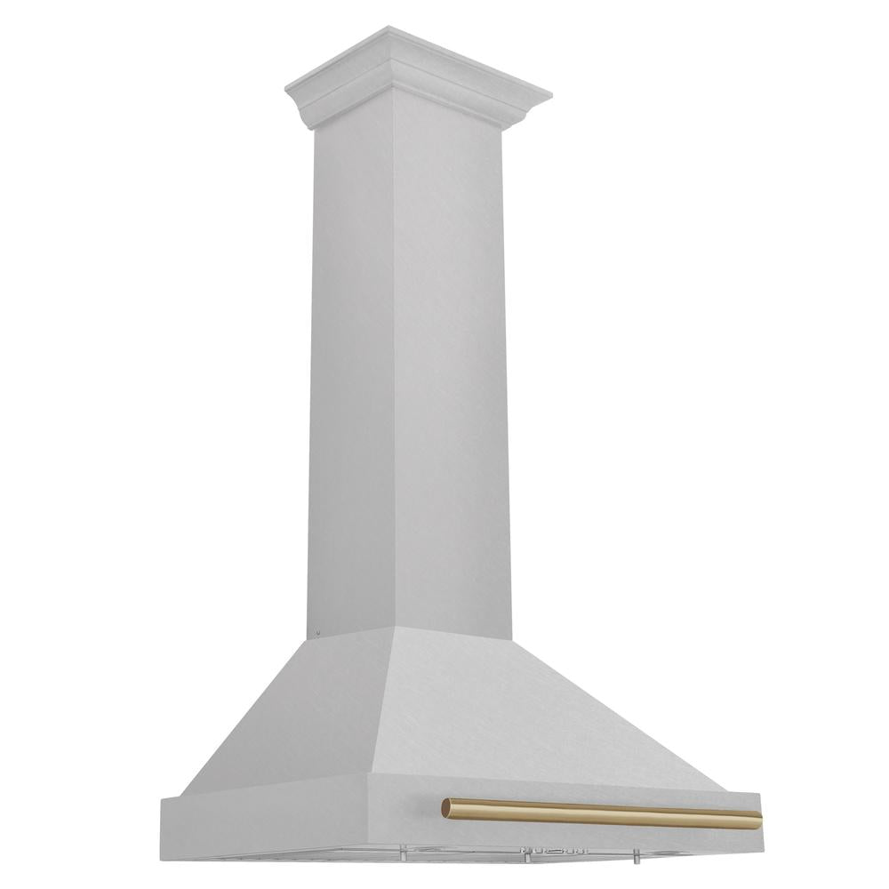 Autograph Edition 30" Satin Stainless Range Hood with Bronze Handle ...