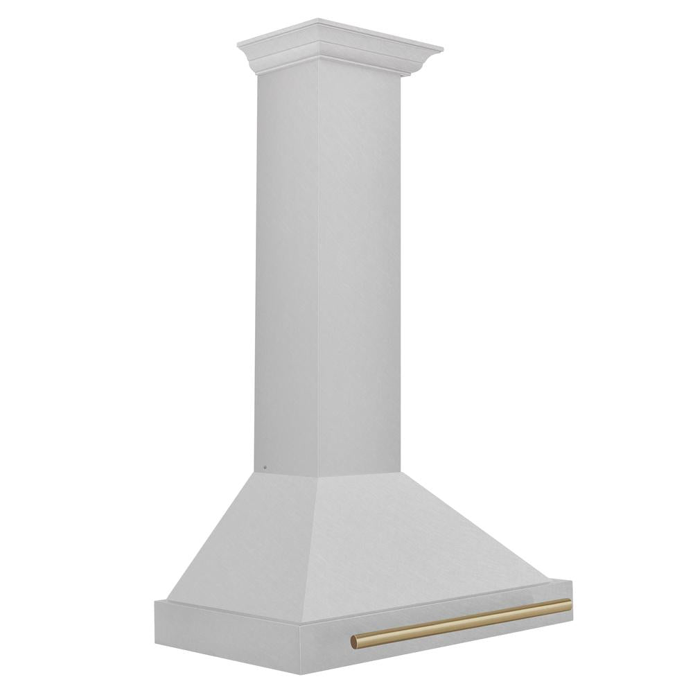Autograph Edition 30" Satin Stainless Range Hood with Bronze Handle ...