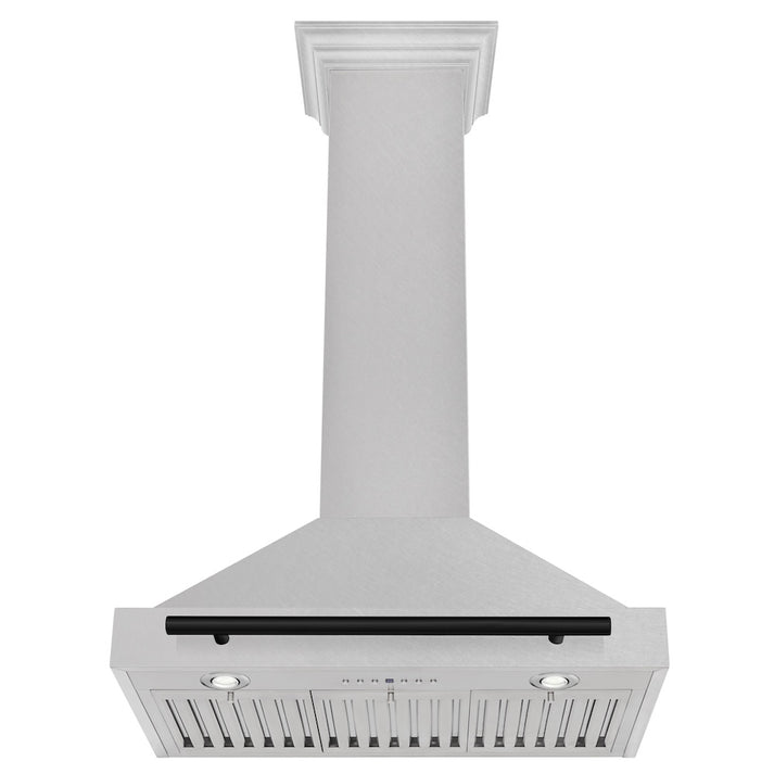 Autograph Edition 30" Satin Stainless Range Hood with Black Handle ...