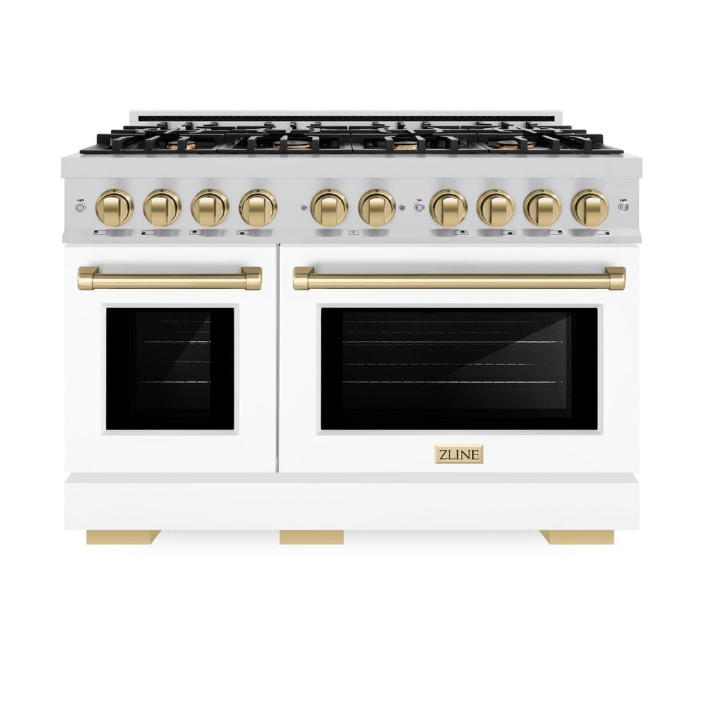 Autograph Edition 48" Select Dual Fuel Range with White Door/Bronze ...