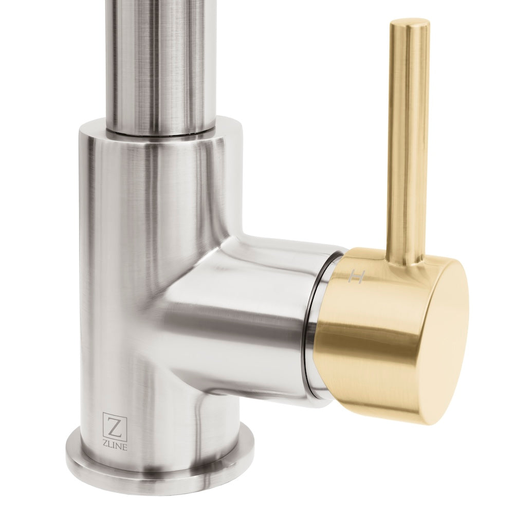 Autograph Edition Sierra Kitchen Faucet in Brushed Nickel/Champagne ...