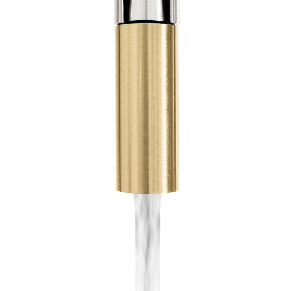 Autograph Edition Sierra Kitchen Faucet in Brushed Nickel/Champagne ...