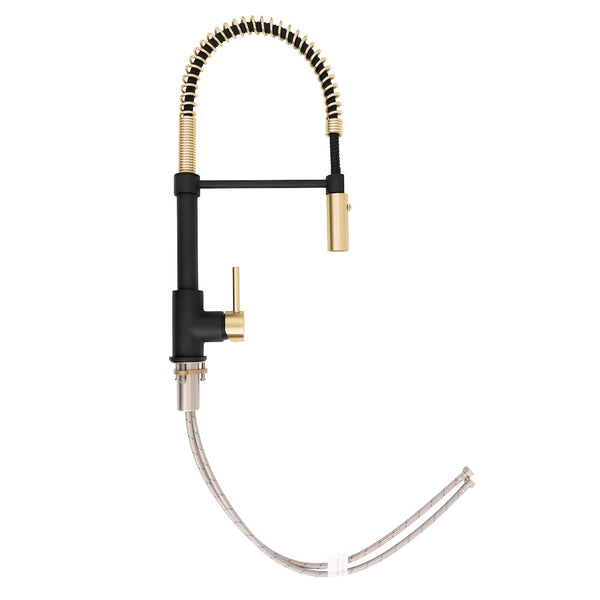 Autograph Edition Sierra Kitchen Faucet in Matte Black/Champagne Bronze ...