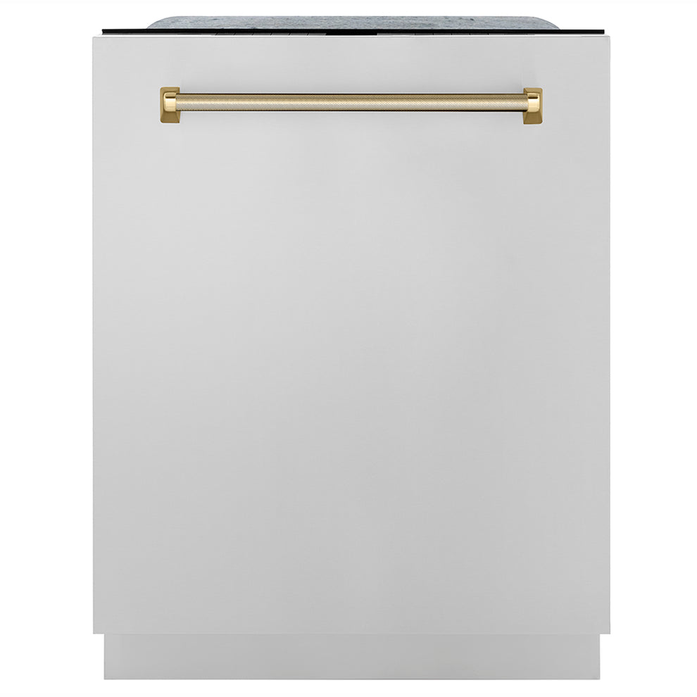 Autograph Edition 24" Dishwasher with Polished Gold Helix Handle (DWMTZ ...