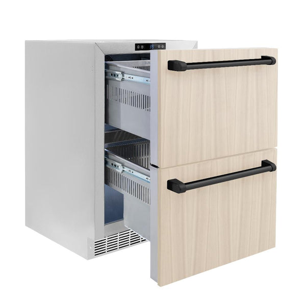 Autograph Edition 24" Panel Ready Refrigerator Drawer with Matte Black ...