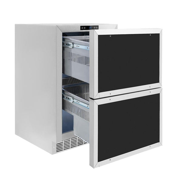 Autograph Edition 24" Panel Ready Refrigerator Drawer with Matte Black ...