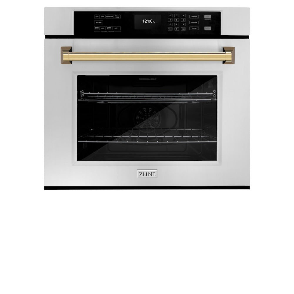 Autograph Edition 30" Wall Oven with Polished Gold Handle (WASZ-30-G ...
