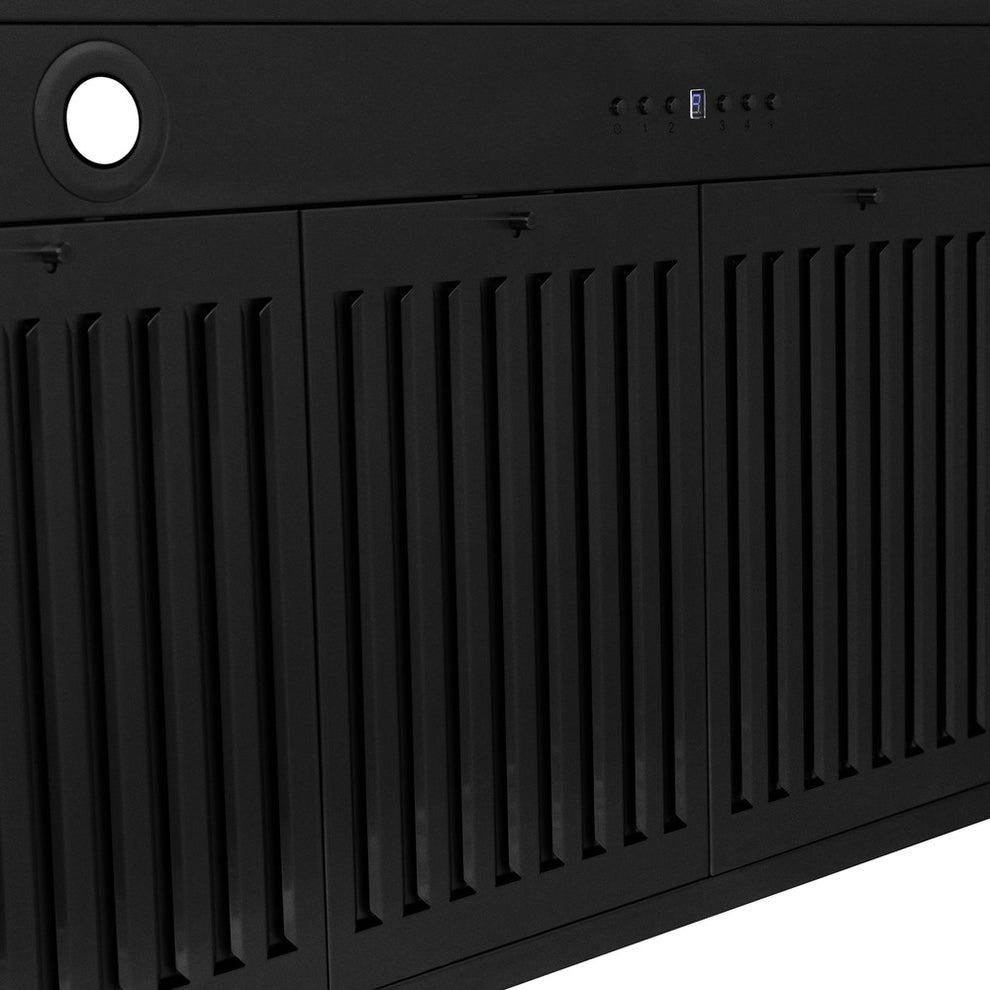 Autograph Edition 48" Black Stainless Range Hood With Gold Handle ...