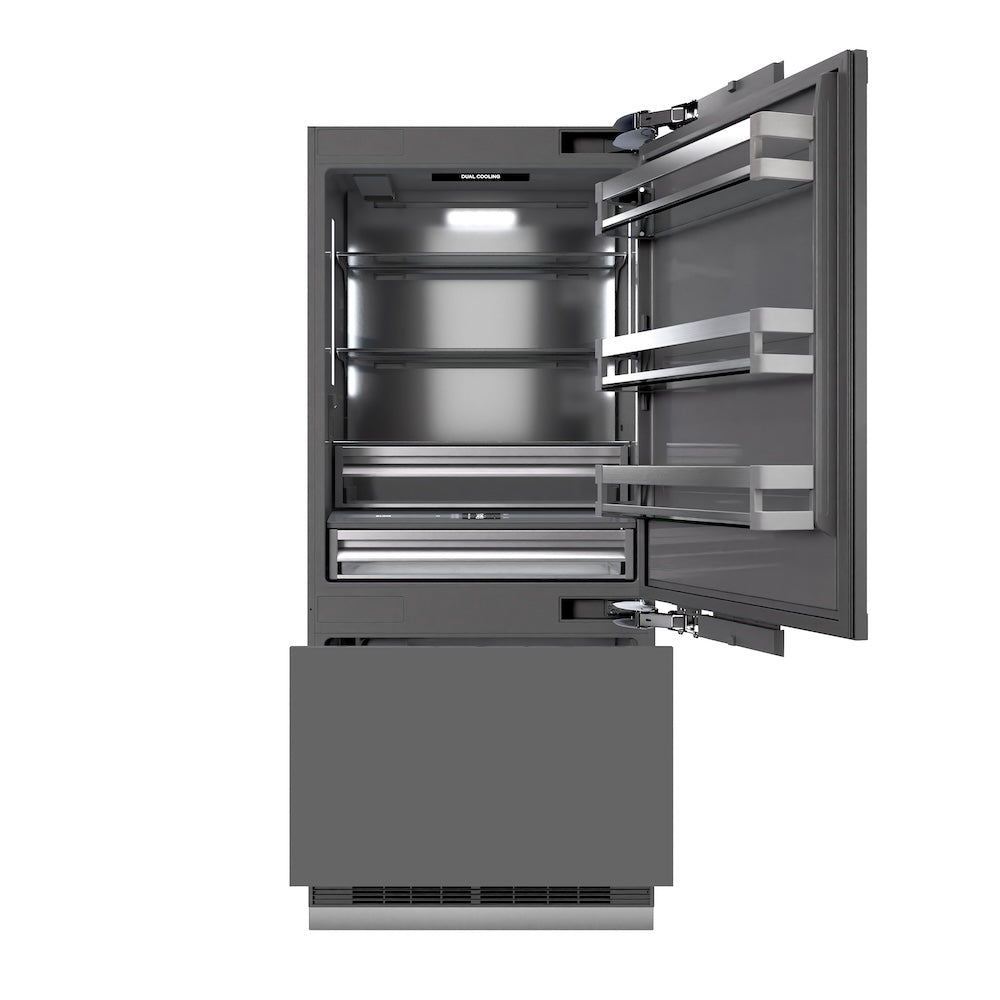 ZLINE 36" Panel Ready Built-In Refrigerator with Graphite Gray Interior ...