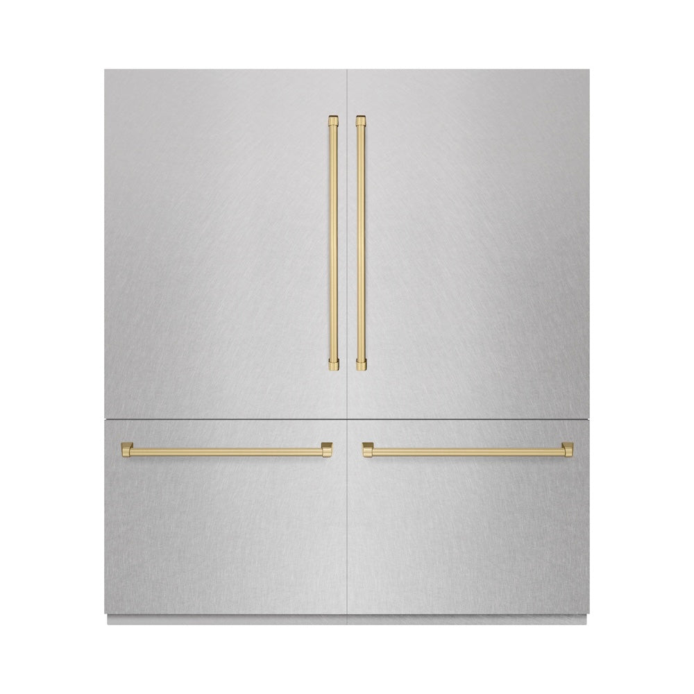 Autograph Edition 72" Refrigerator in Satin Stainless/Bronze Handles ...