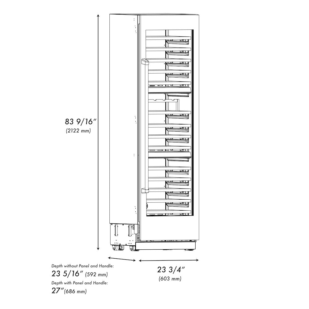 Triple Zone 24" Column 100 Bottle Wine Cooler (RCWV-304-24) | ZLINE ...