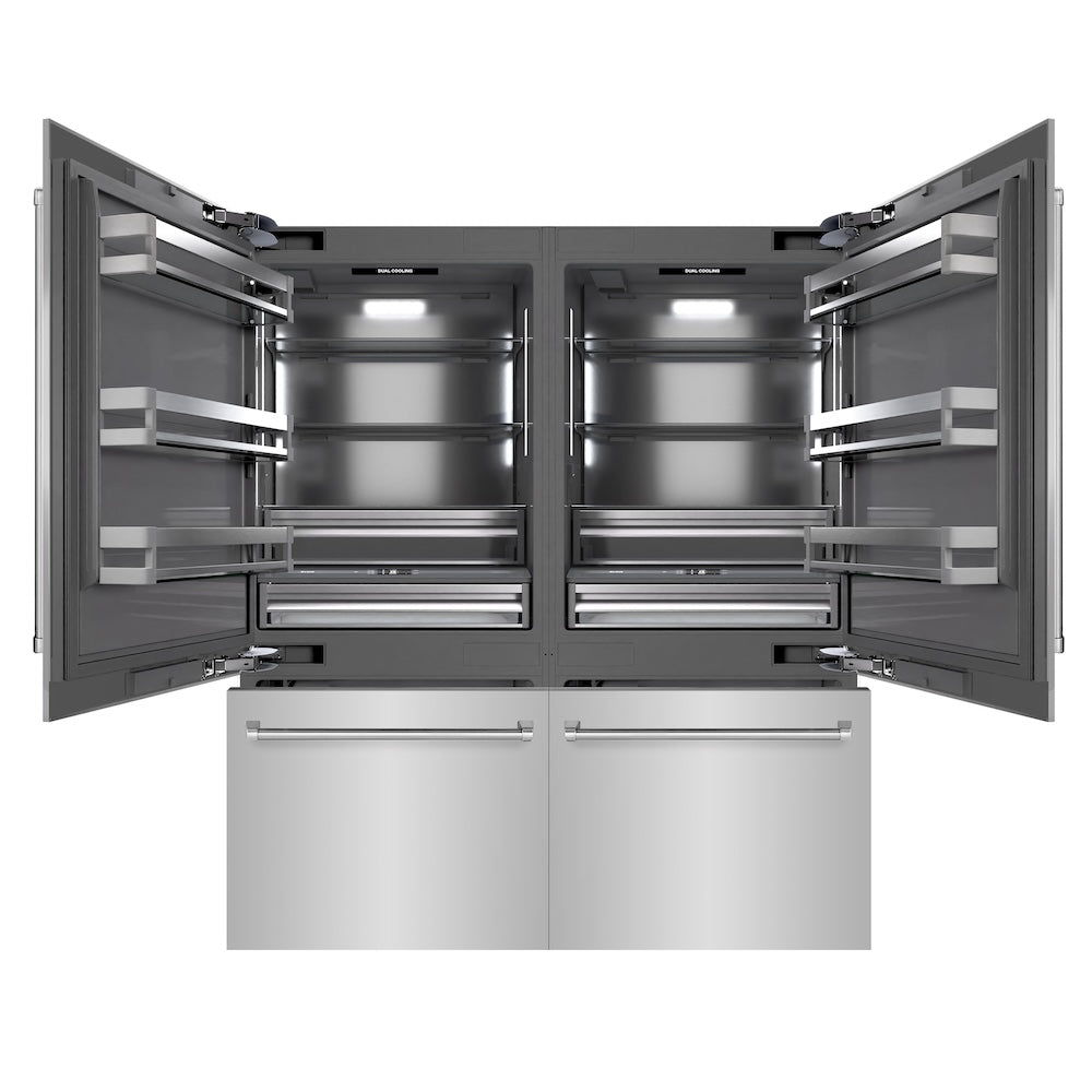 Built-In 72" Refrigerator with Graphite Gray Interior (GRBIT-304-72 ...