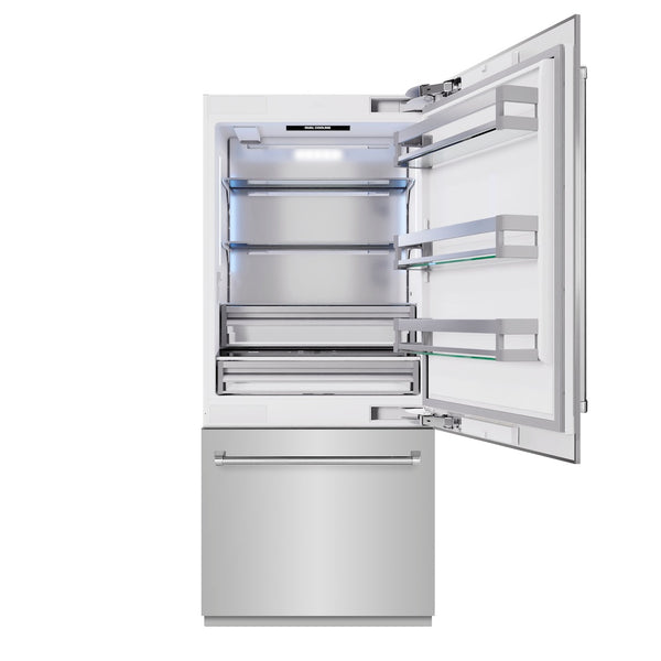 Built-In 36" Bottom Freezer Refrigerator with Water Dispenser (RBIT-304 ...