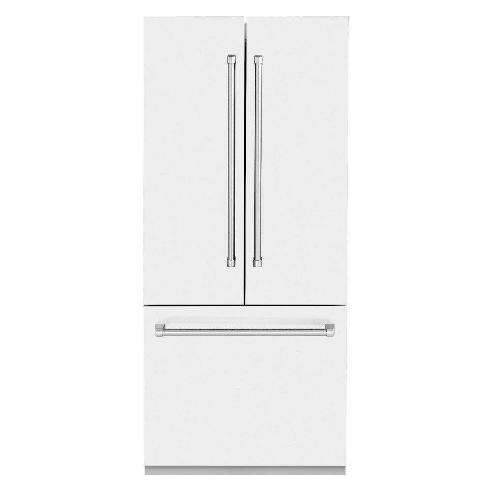 Built-in 36" White Matte French Door Refrigerator (RBIV-WM-36) – ZLINE ...