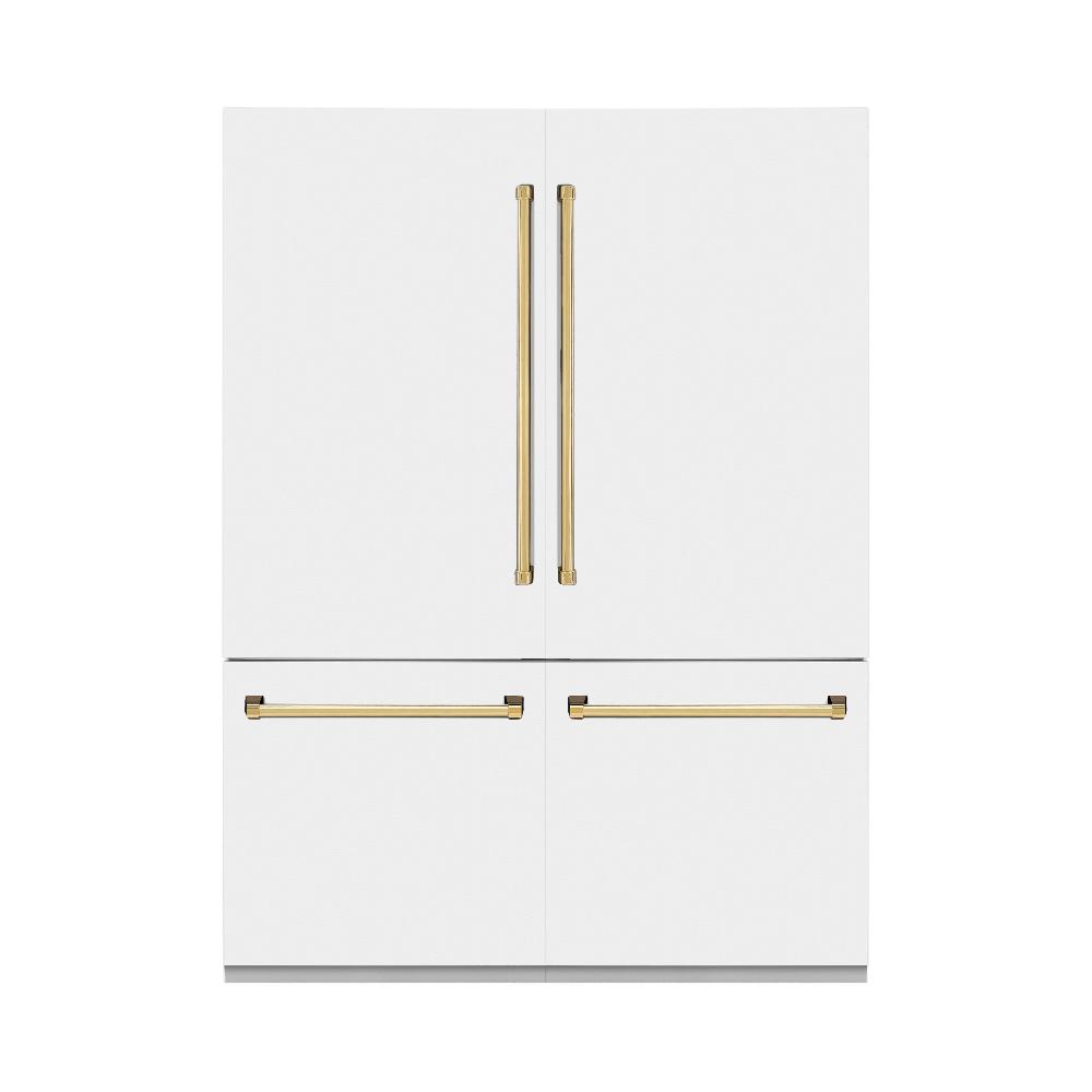 Autograph Edition 60" White Matte Refrigerator with Gold Handles (RBIVZ ...
