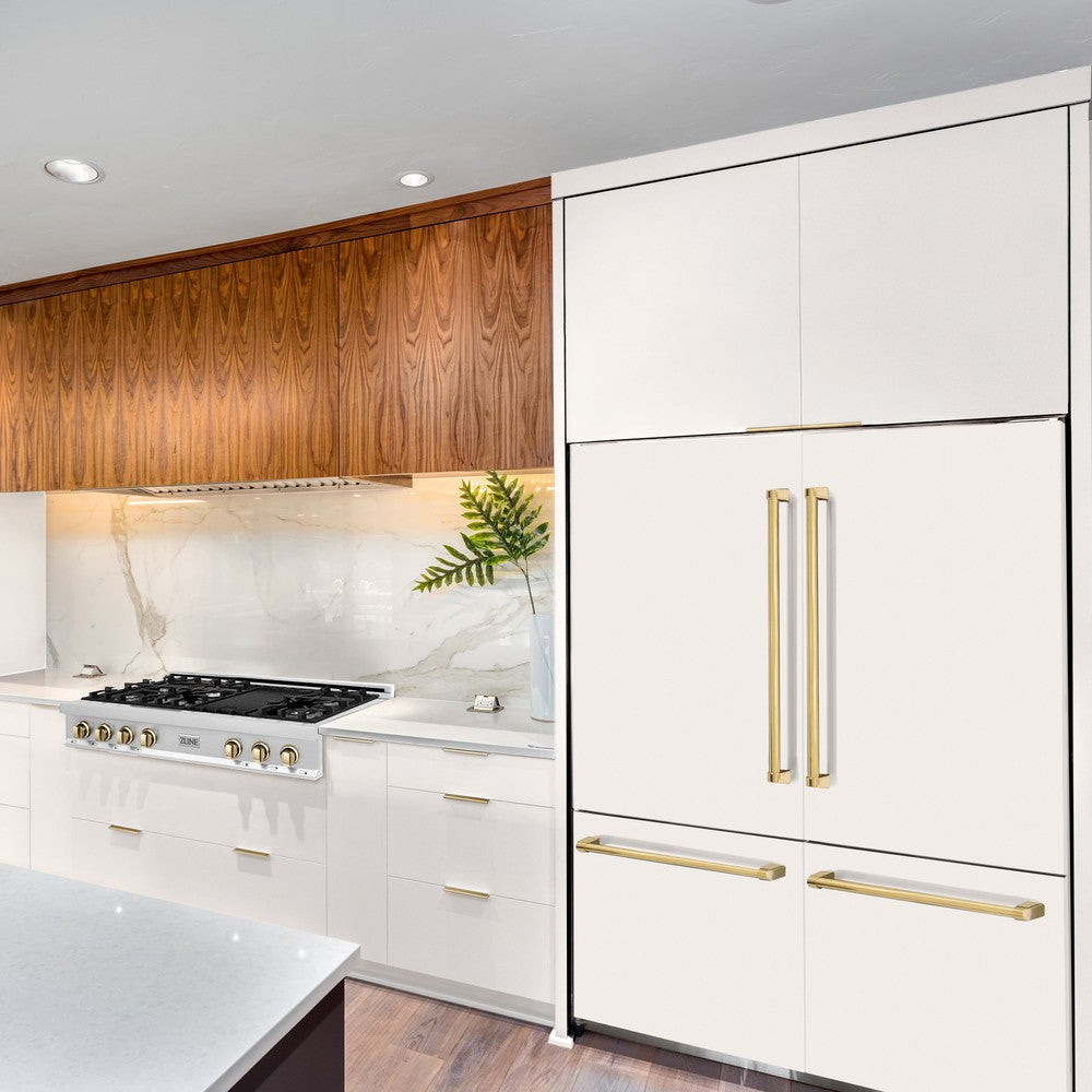 Autograph Edition 60" White Matte Refrigerator with Gold Handles (RBIVZ ...