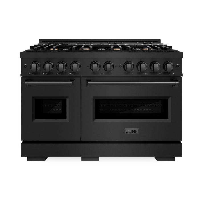 Classic 48" Dual Fuel Range in Black Stainless with Brass Burners (CDRB ...