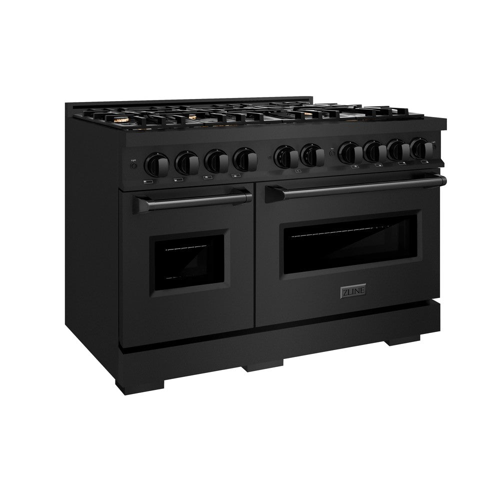 Classic 48" Dual Fuel Range in Black Stainless with Brass Burners (CDRB ...