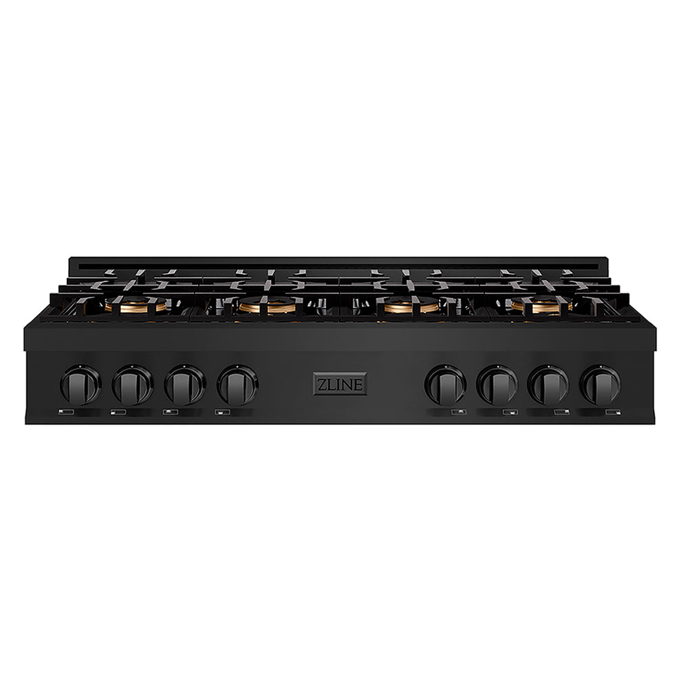 ZLINE 48" Classic Gas Rangetop with 8 Burner DuoPro™ Cooktop in Black ...