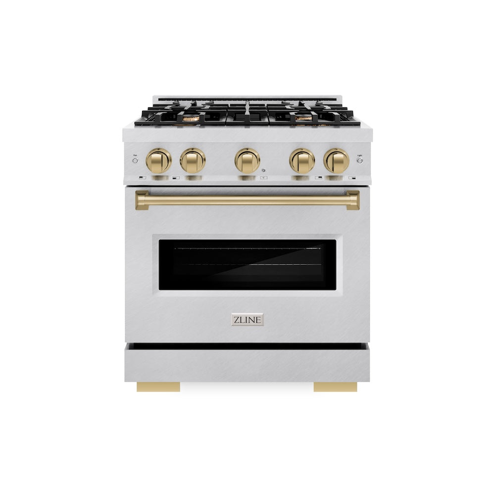 Autograph Edition 30" Classic Dual Fuel Range in Satin Stainless with ...