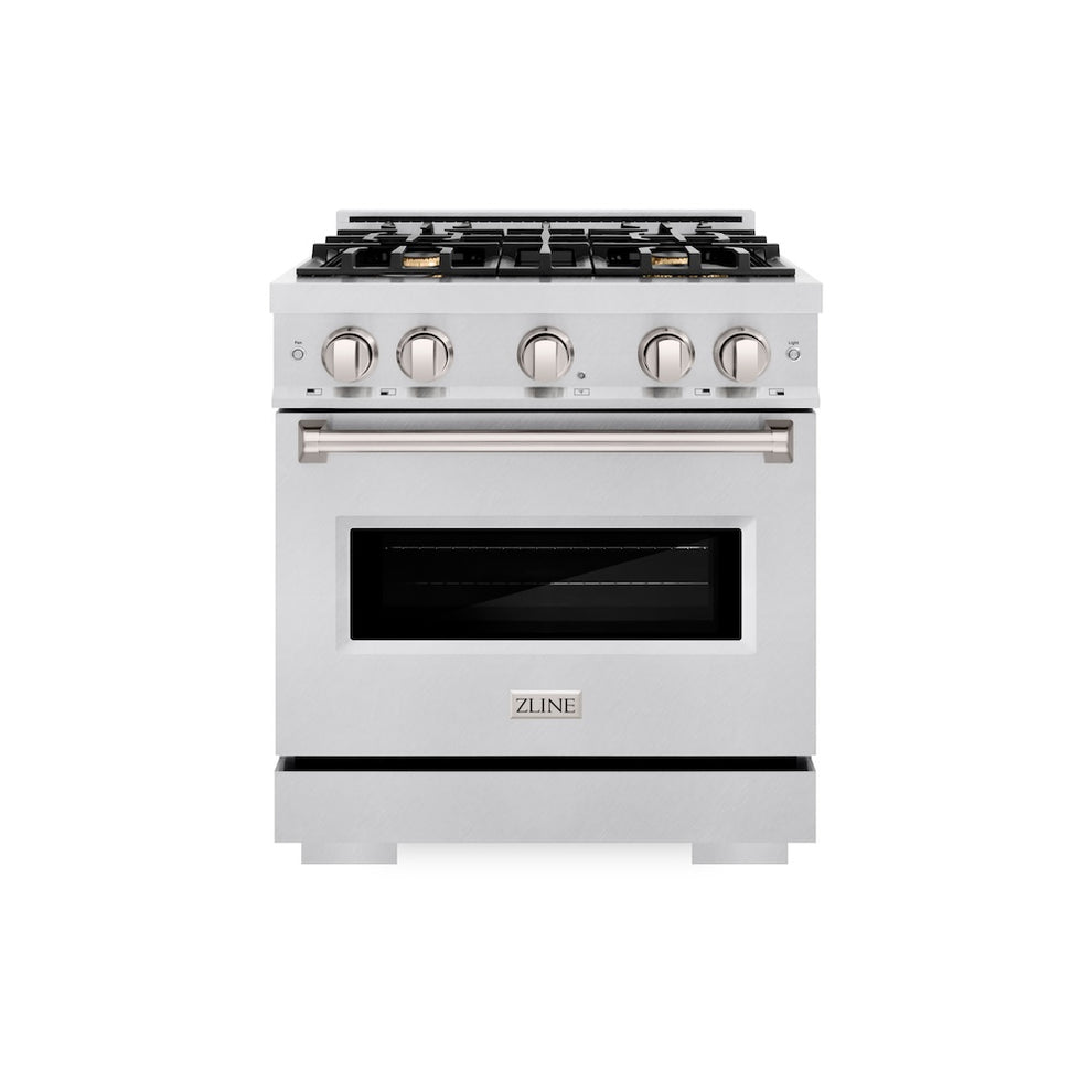 Classic 30" Gas Range in Satin Stainless with Brass Burners (CGRS-BR-30 ...