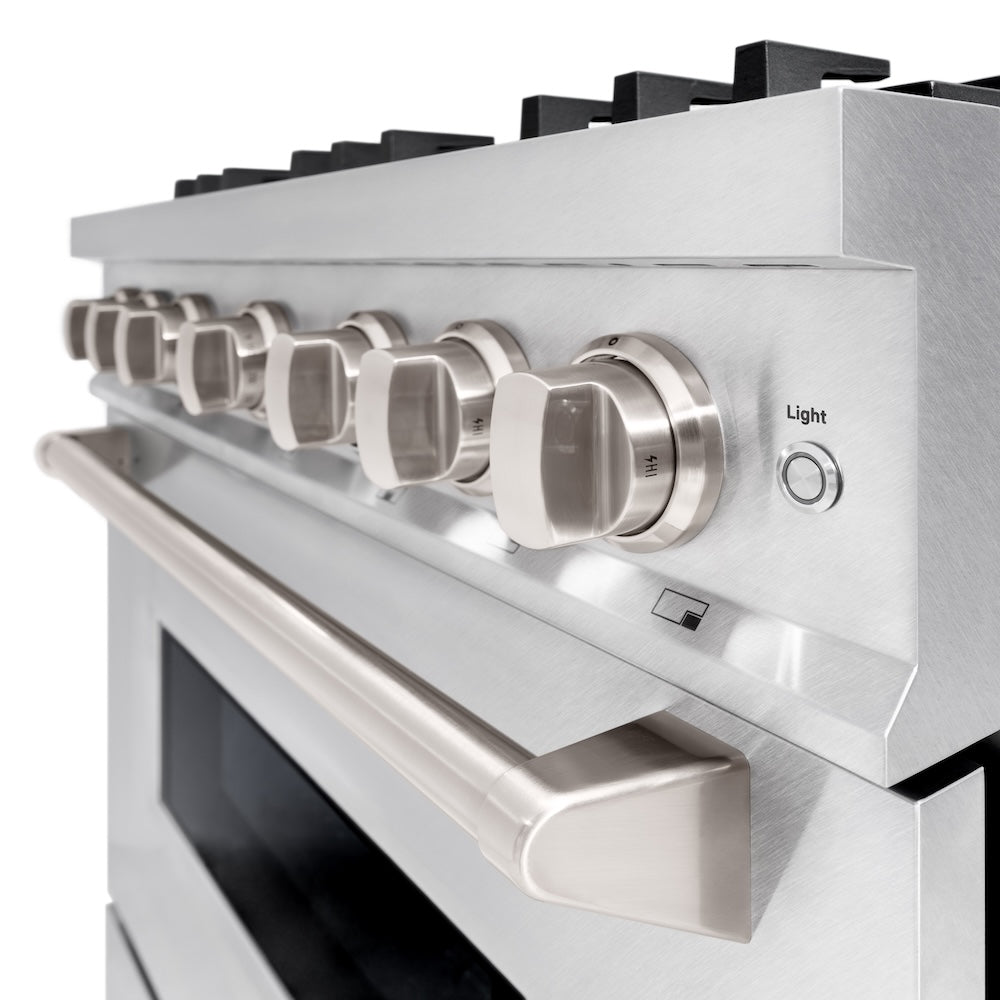 Classic 36" Gas Range in Satin Stainless with Brass Burners (CGRS-BR-36 ...
