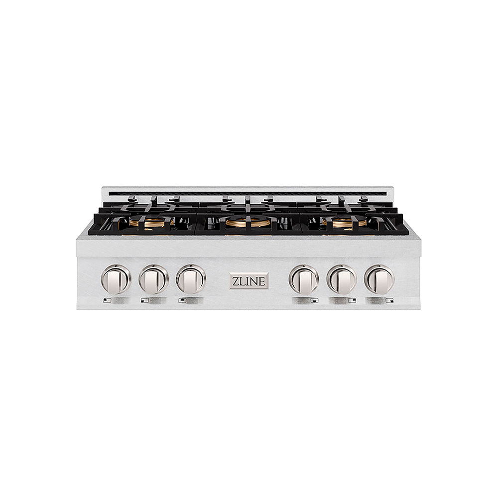 ZLINE 36" Classic Gas Rangetop with DuoPro™ in Satin Stainless (PCRTS ...