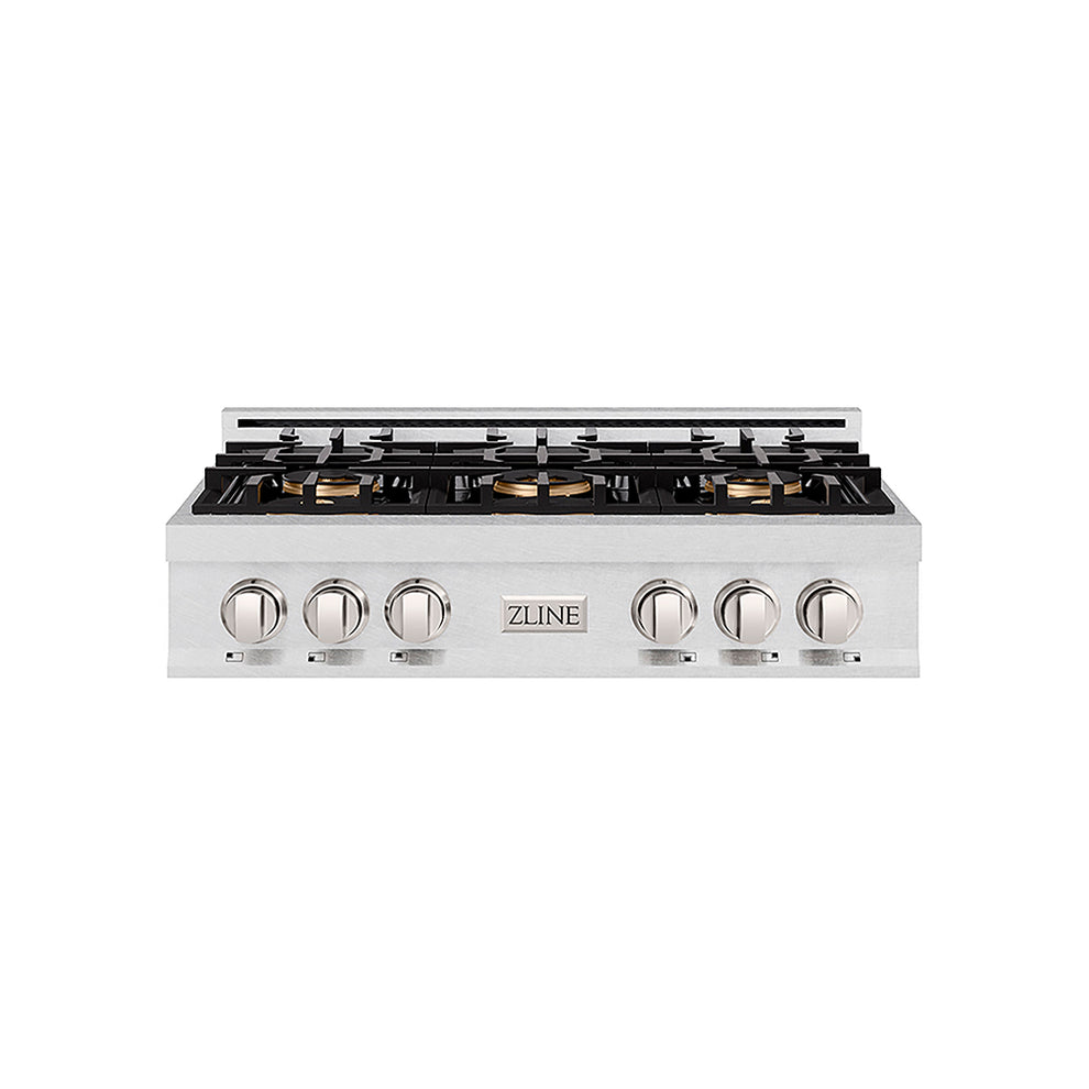 ZLINE 36" Classic Gas Rangetop with DuoPro™ in Satin Stainless (PCRTS ...