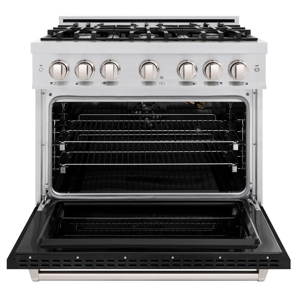 Classic 36" Gas Range with Black Matte Door (CGR-BLM-36) – ZLINE ...