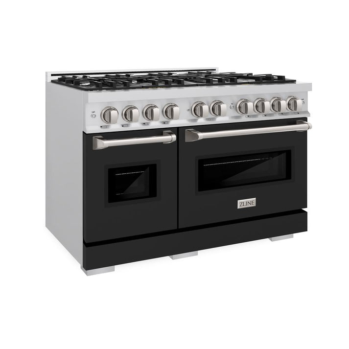 Classic 48" Dual Fuel Range with Black Matte Doors (CDR-BLM-48) | ZLINE ...