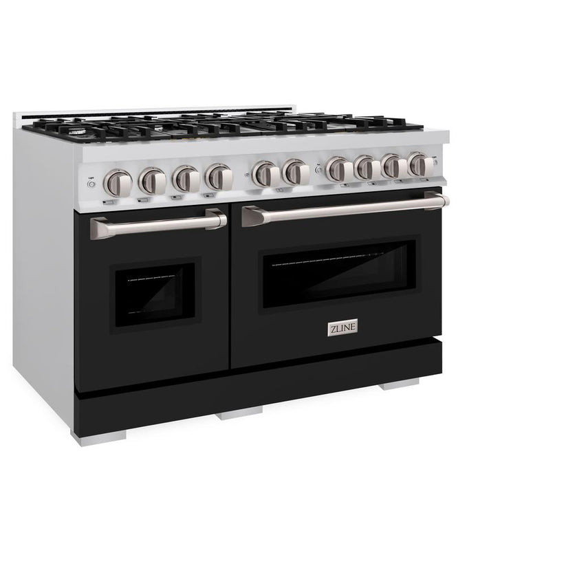 Classic 48" Dual Fuel Range with Black Matte Doors (CDR-BLM-48) | ZLINE ...