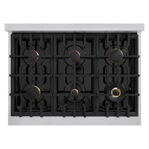Classic 36" Dual Fuel Range with Brass Burners (CDR-BR-36) | ZLINE ...