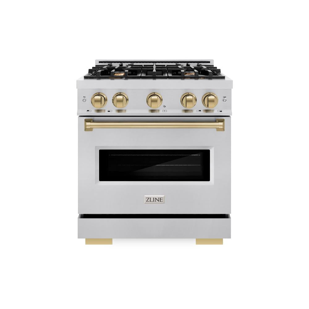 Autograph Edition 30" Classic Dual Fuel Range with Bronze Accents (CDRZ ...