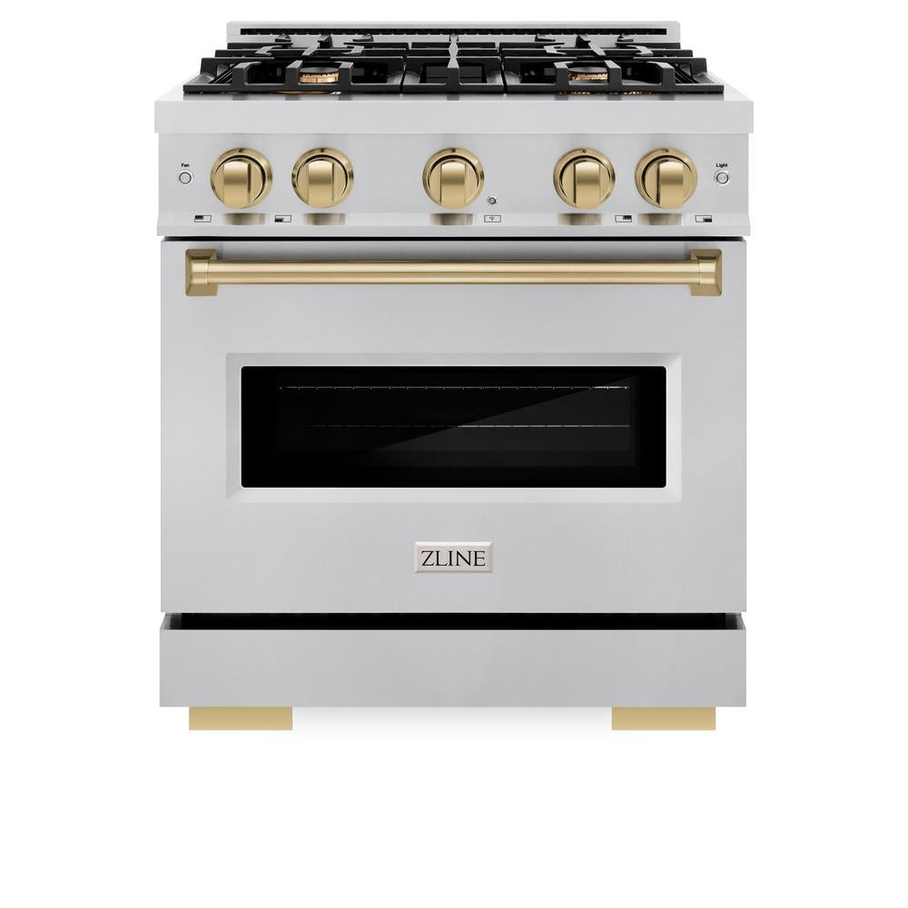 Autograph Edition 30" Classic Dual Fuel Range with Bronze Accents (CDRZ ...