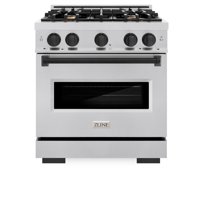 Autograph Edition 30" Classic Dual Fuel Range with Matte Black Accents ...