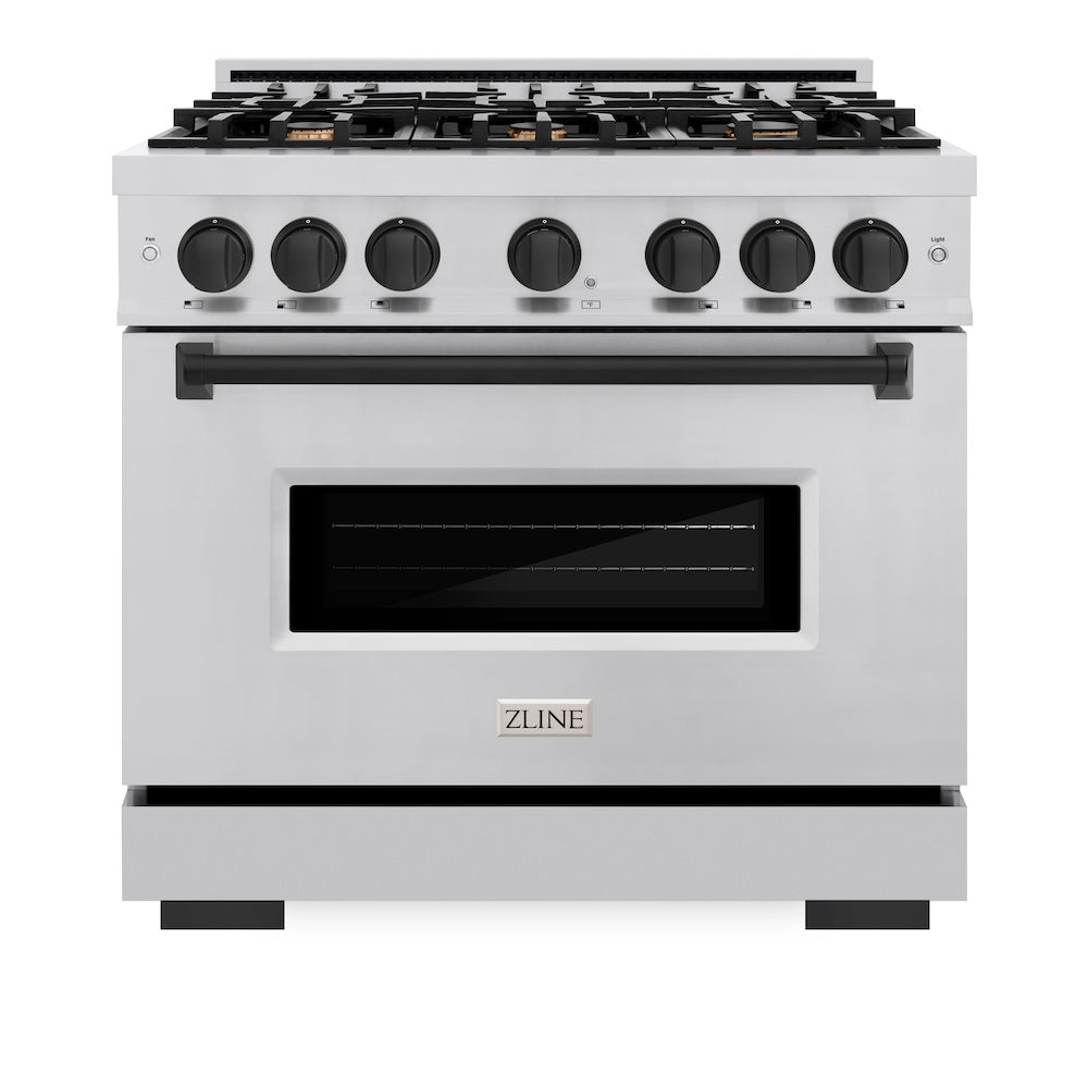 Autograph Edition 36" Classic Dual Fuel Range with Matte Black Accents ...