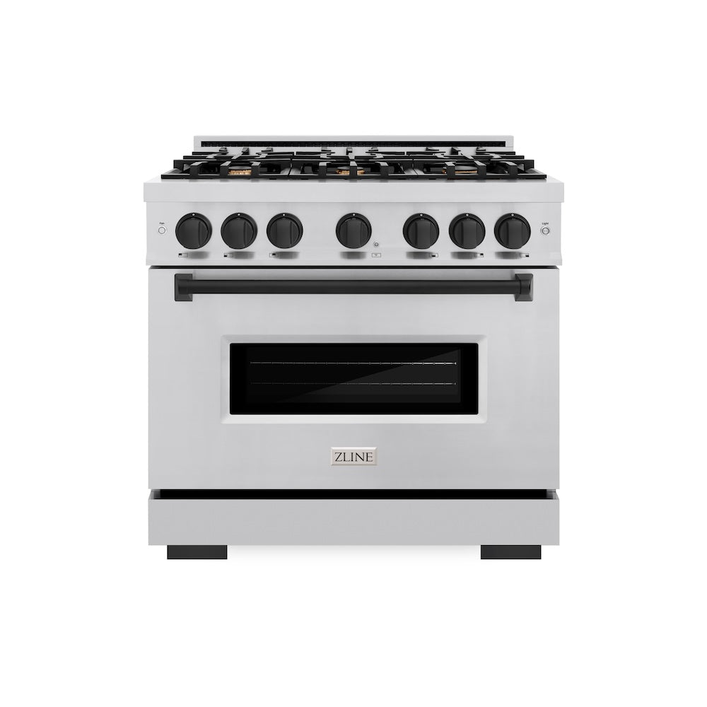 Autograph Edition 36" Classic Gas Range with Matte Black Accents (CGRZ ...