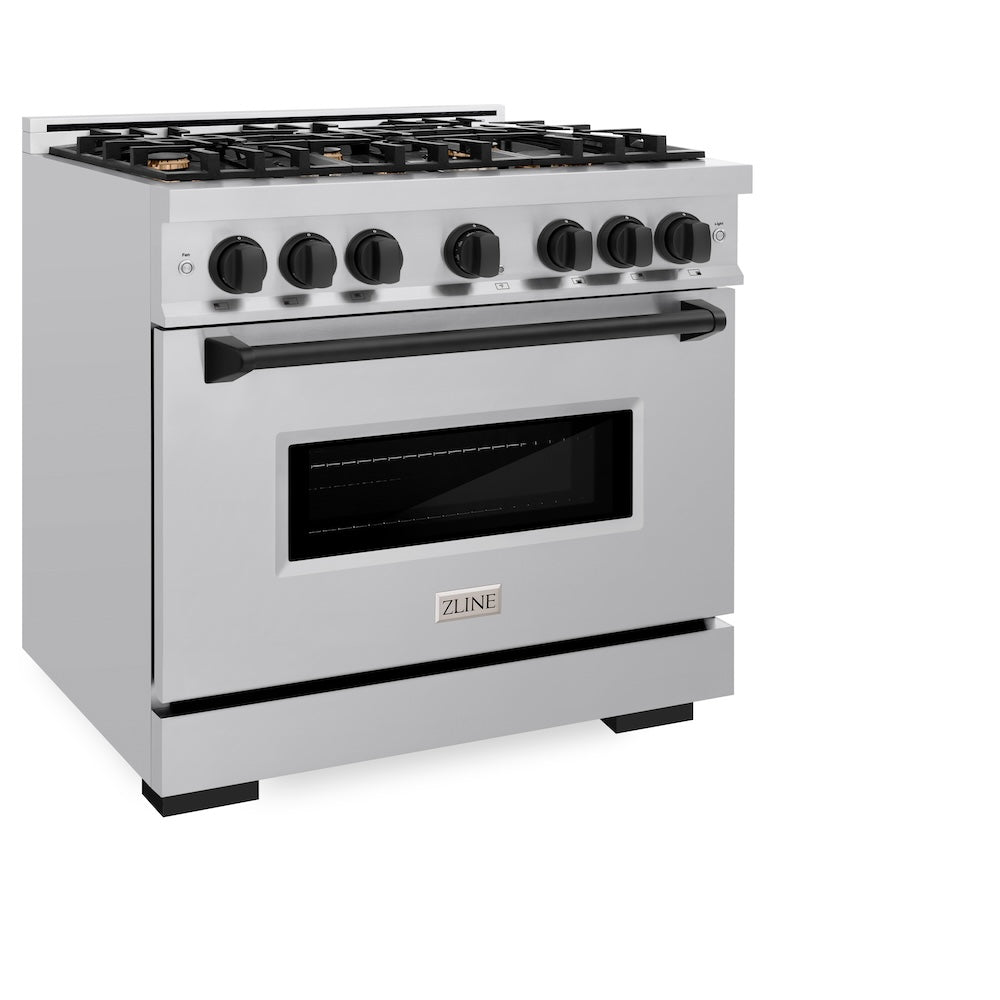 Autograph Edition 36" Classic Gas Range with Matte Black Accents (CGRZ ...