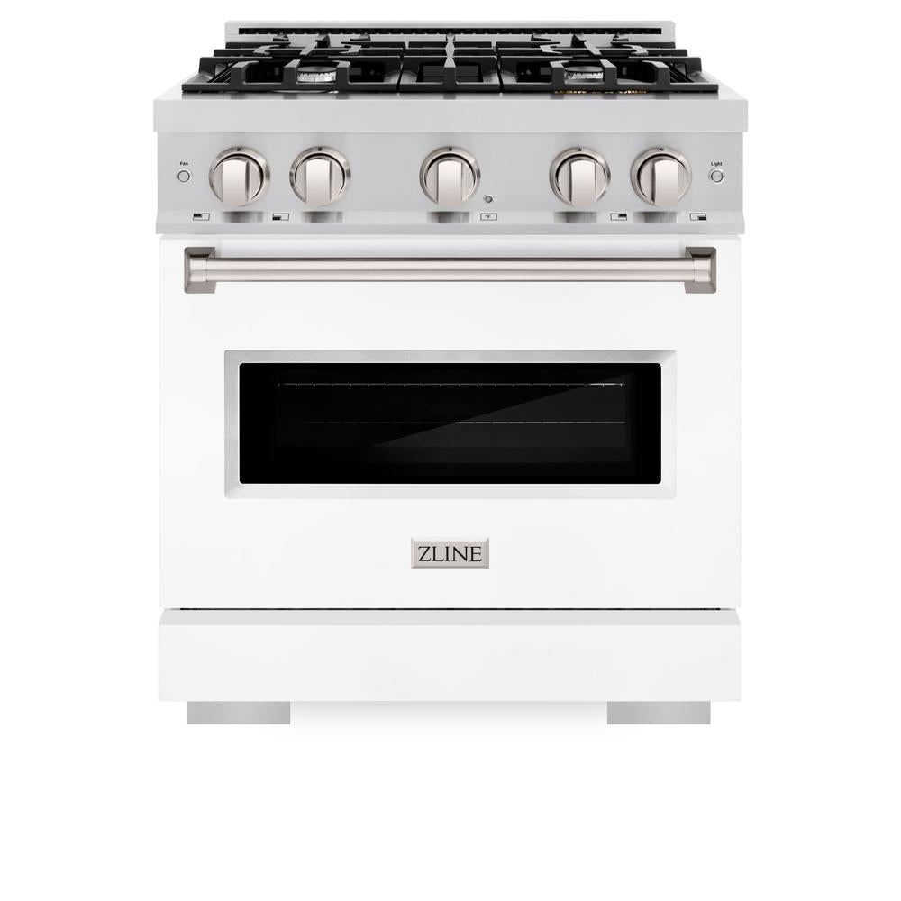 Classic 30" Gas Range with White Matte Door (CGR-WM-30) – ZLINE Kitchen ...