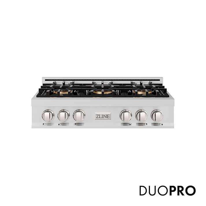 Classic 36" Gas Rangetop with DuoPro™ Cooktop (PCRT36) | ZLINE Kitchen ...